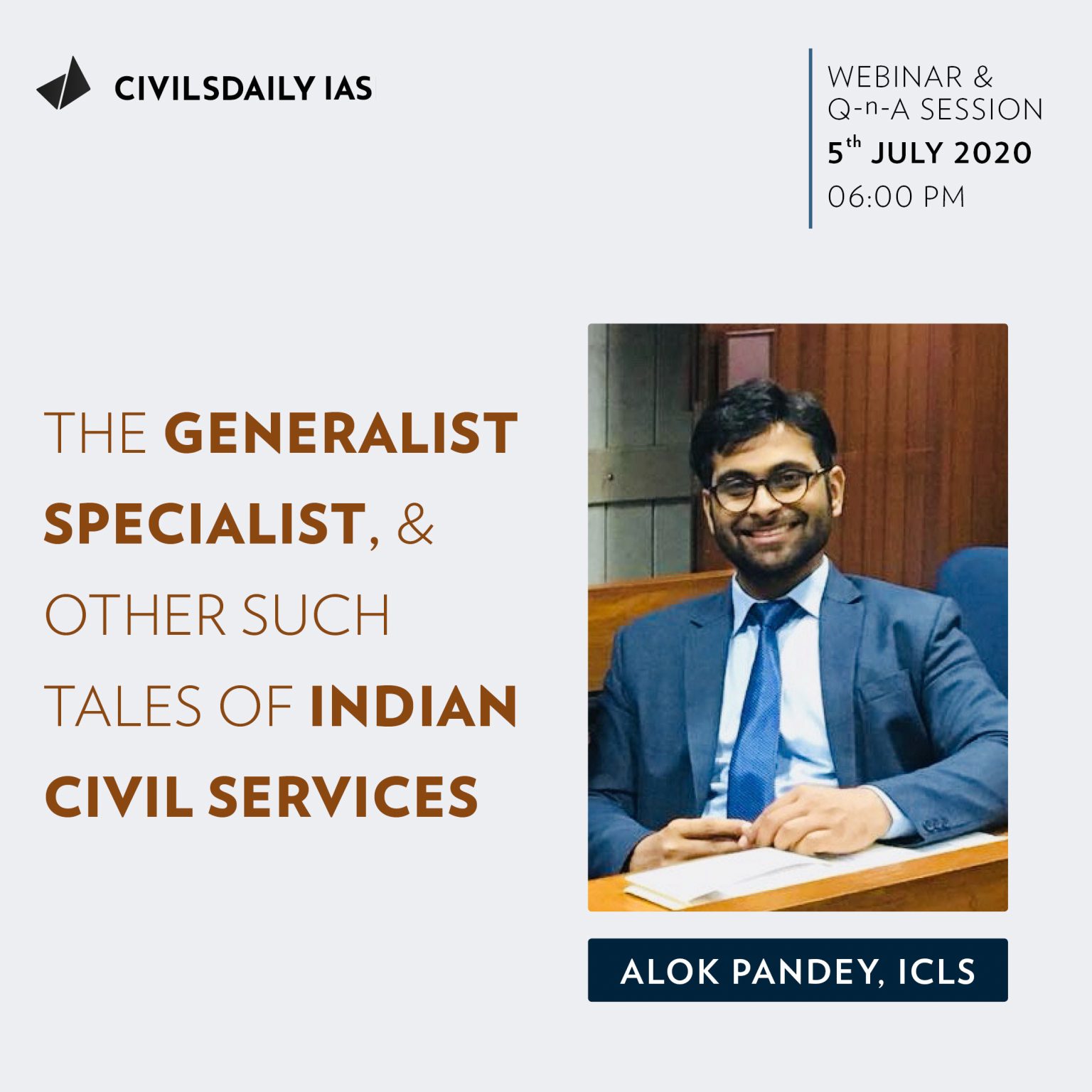 (Reminder) Live at 6pm, today | Webinar by Alok Pandey, ICLS | Explore ...
