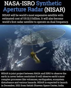 NASA-ISRO Synthetic Aperture Radar (NISAR) - Civilsdaily