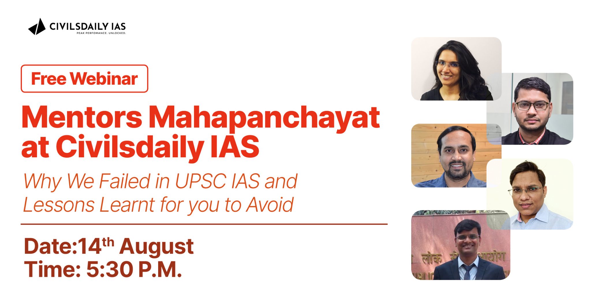 Webinar Alert: Mentors Mahapanchayat at Civilsdaily IAS || Learn from ...