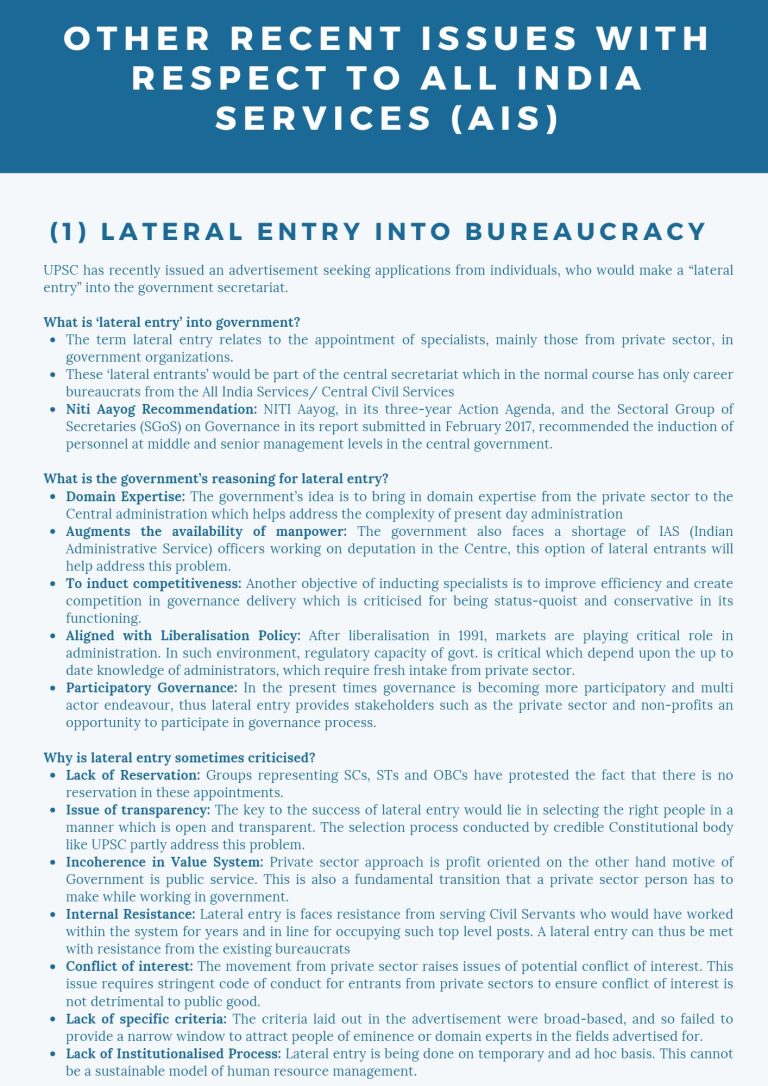 [Burning Issue] IAS cadre rules amendments - Civilsdaily