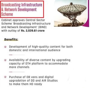 Broadcasting Infrastructure and Network Development (BIND) Scheme ...