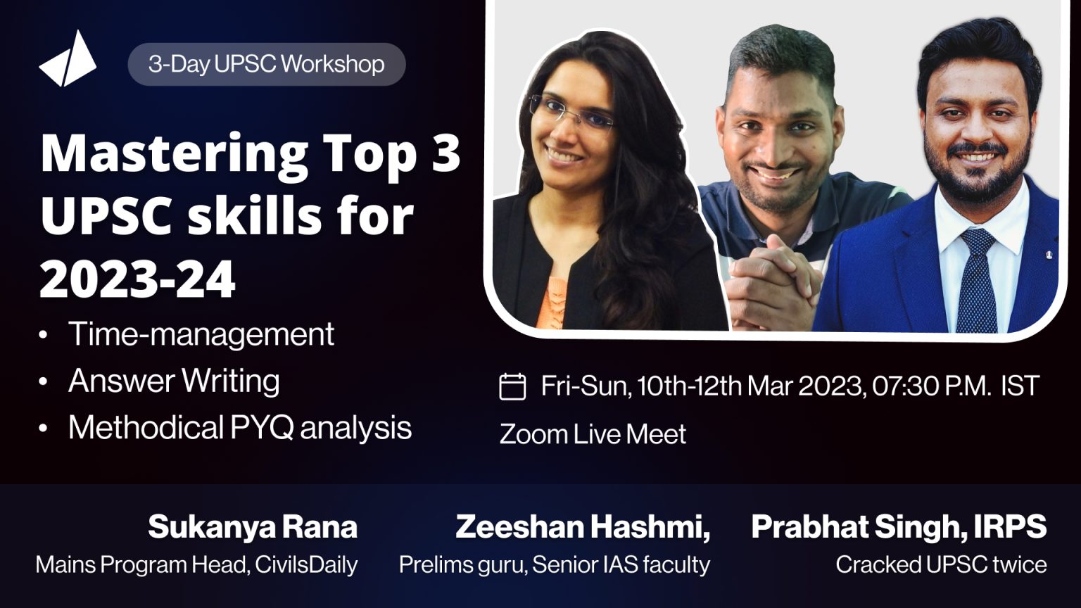 (Get recorded videos) 3-Day UPSC workshop: 5-phased UPSC schedule ...