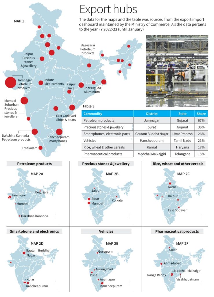 Mapping India s Export Hotspots Civilsdaily Mapping India s Export Hotspots Civilsdaily