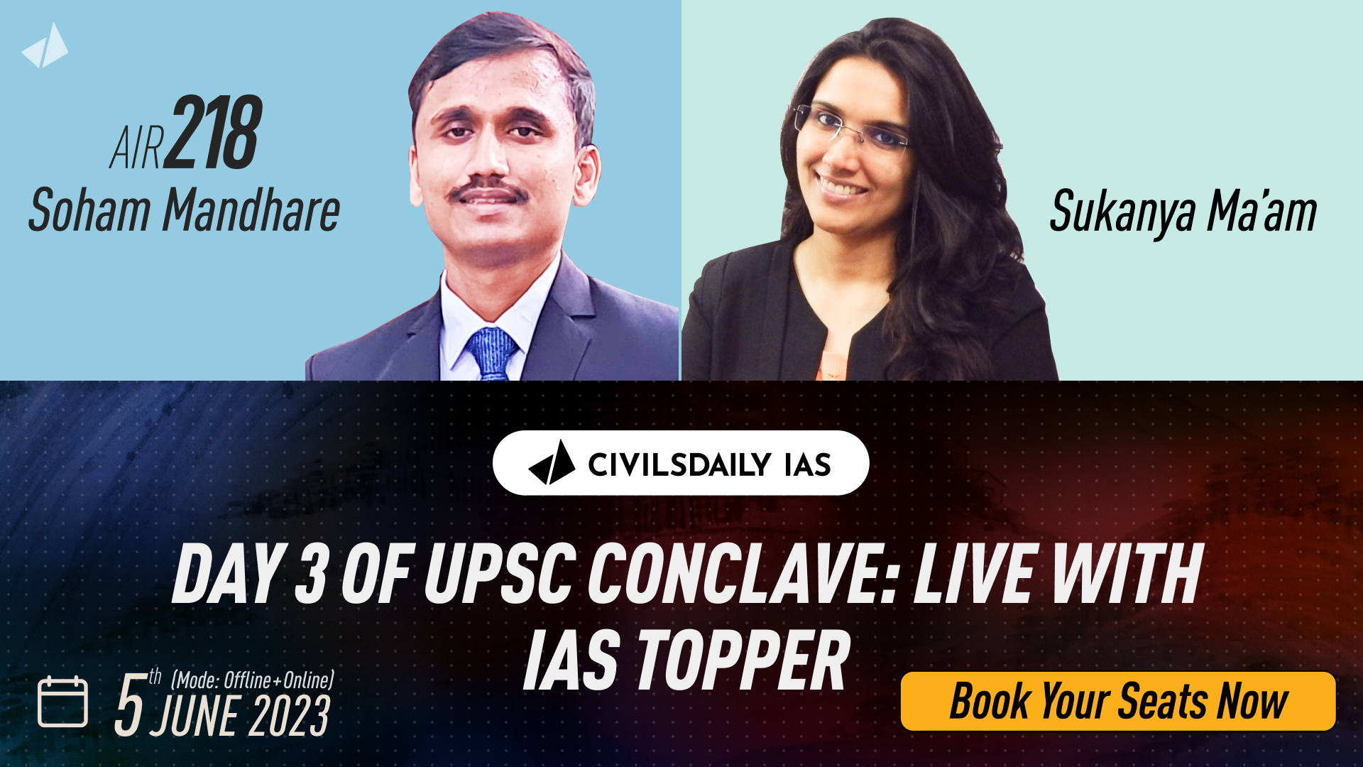 Day 3 of UPSC Conclave (Online): AT 5 PM: 12-month Self-Study timetable ...