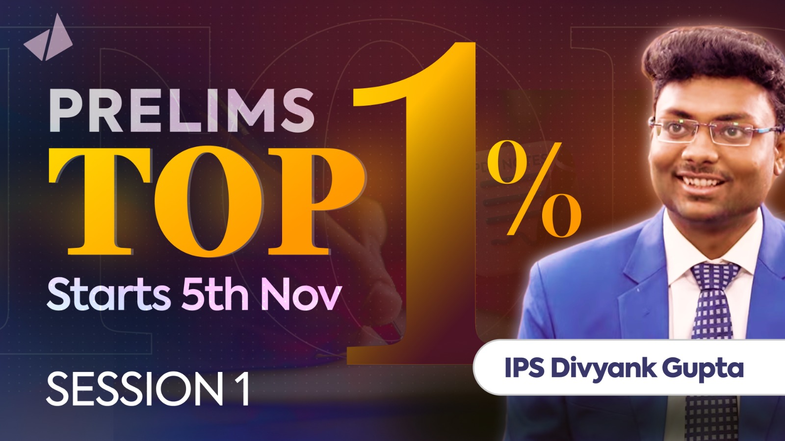 “Attend my 1st Lecture for FREE..” IPS, Divyank | Session 1 of Prelims Top 1% for UPSC Prelims ...