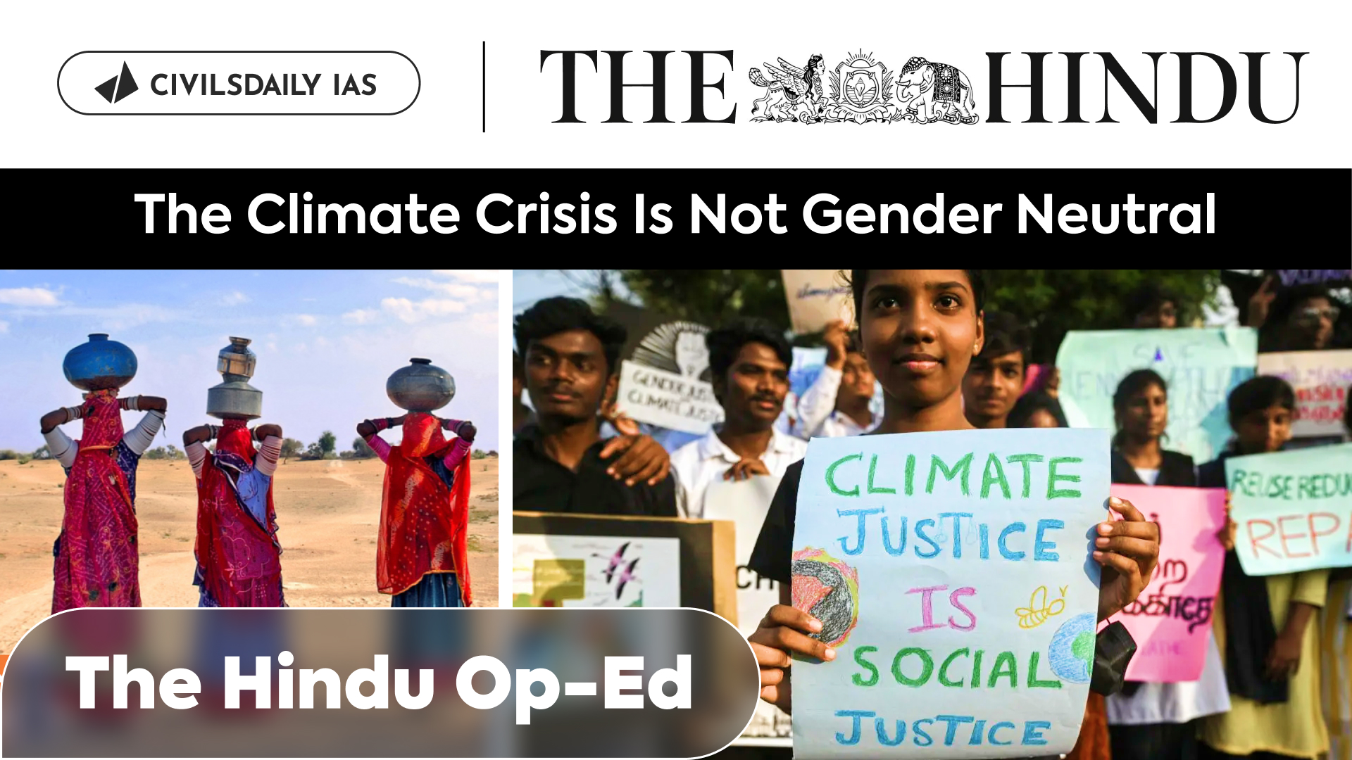[10 April 2024] The Hindu Op-ed: The climate crisis is not gender ...