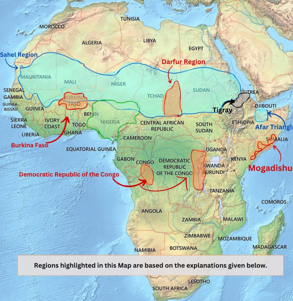 Premium – Conflict Areas of African Continent - Civilsdaily