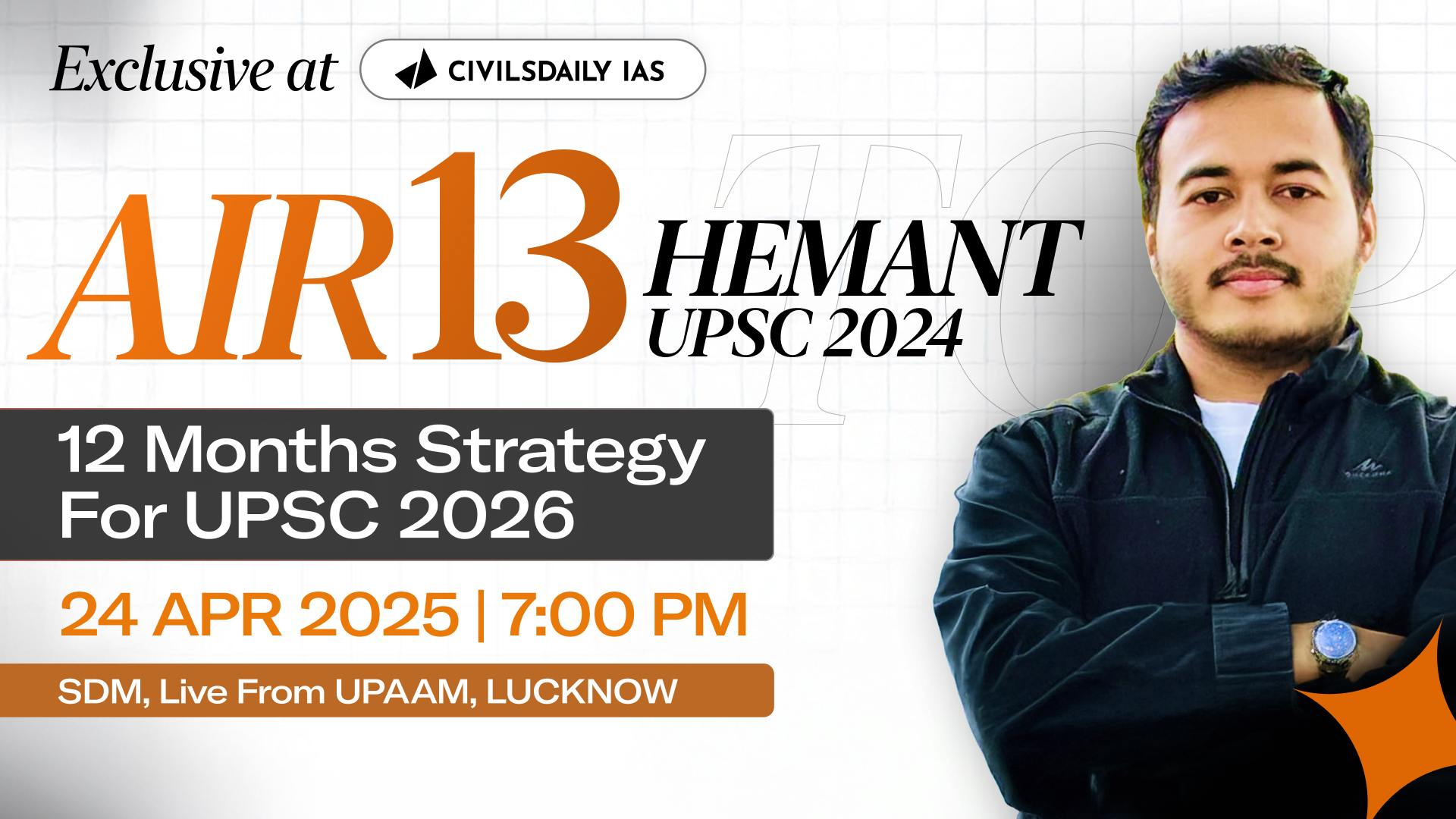 🔴[UPSC Webinar] By AIR 13,Hemant (UPSC 2024) | 12 Months Strategy for ...