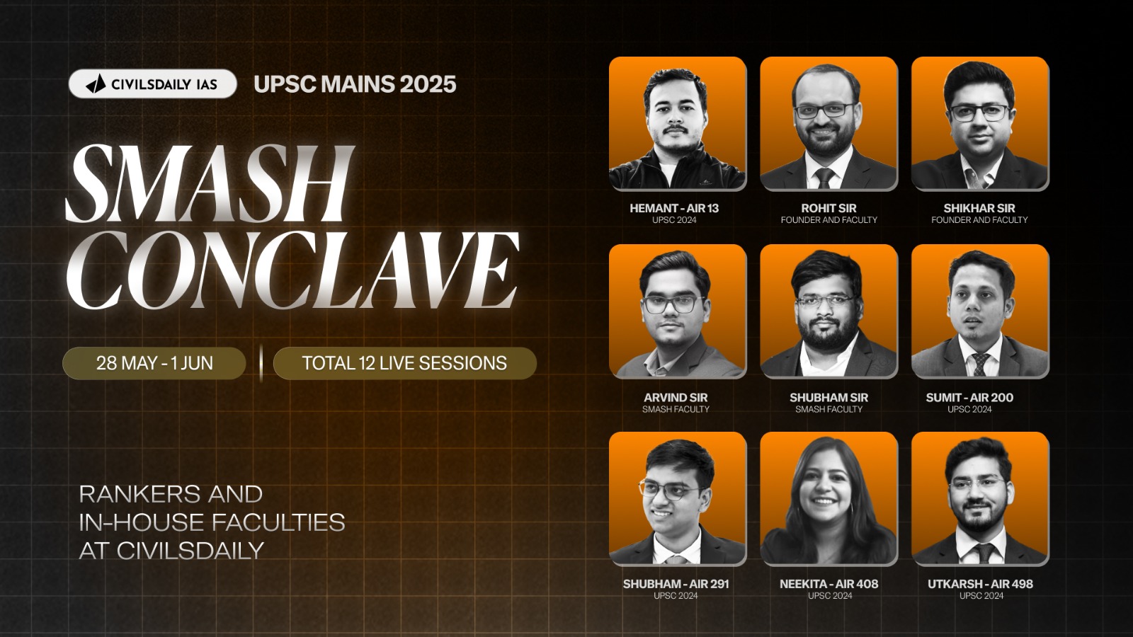 🔴Smash Conclave 2025 | Restructure Your UPSC Mains Strategy with Top Rankers and Expert Mentors ...