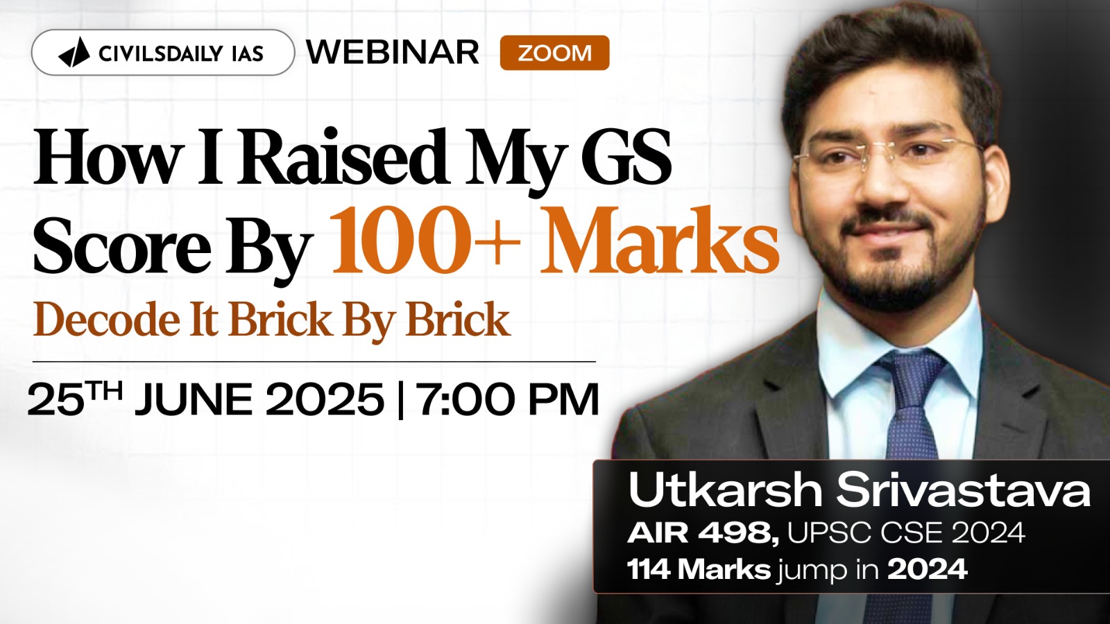 🔴[UPSC Webinar] By Utkarsh Srivastava, AIR 498 (UPSC 2024)On How I ...