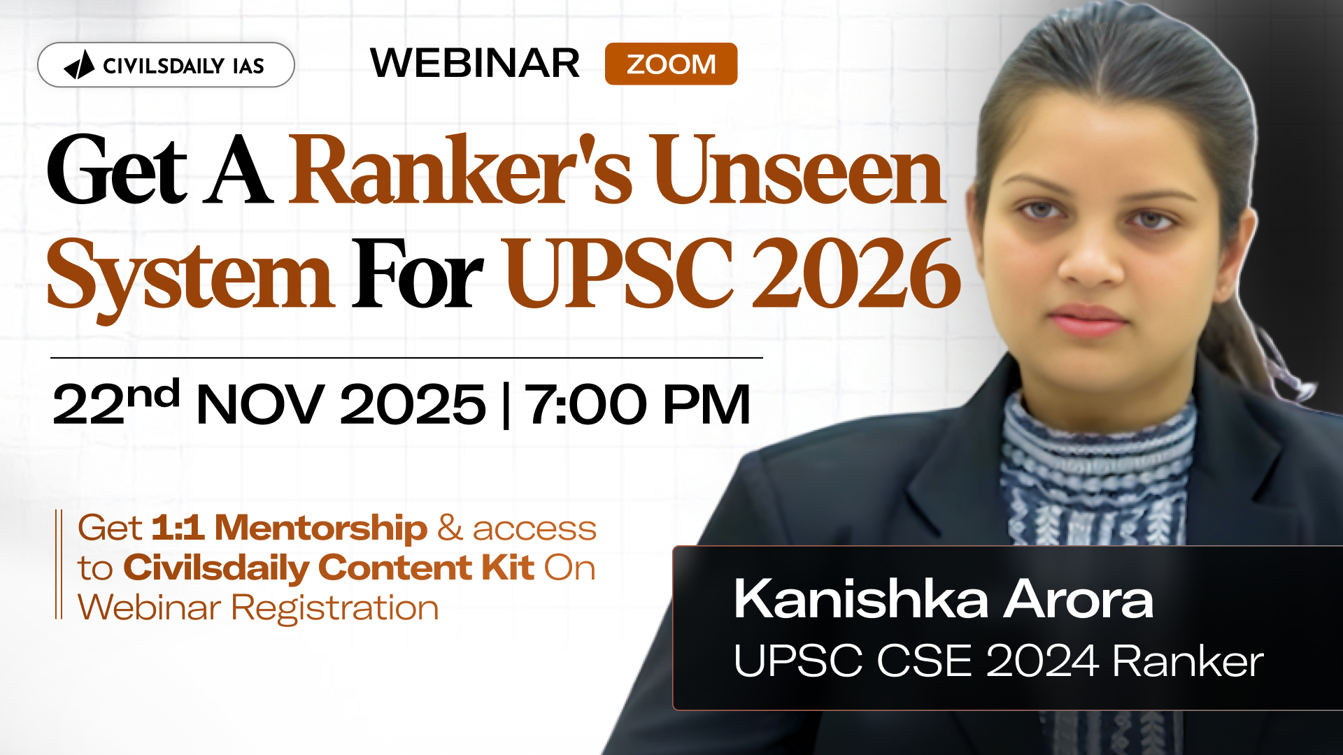 🔴[UPSC Webinar for 2026] By Kanishka Arora, UPSC CSE 2024 Ranker | Get ...